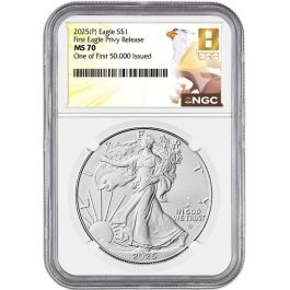 2025 American Silver Eagle NGC MS70 - Eagle Privy - First 50K Issued