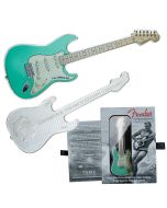2023 Silver Fender Stratocaster Guitar Shaped 1 oz Coin - Daphne Blue