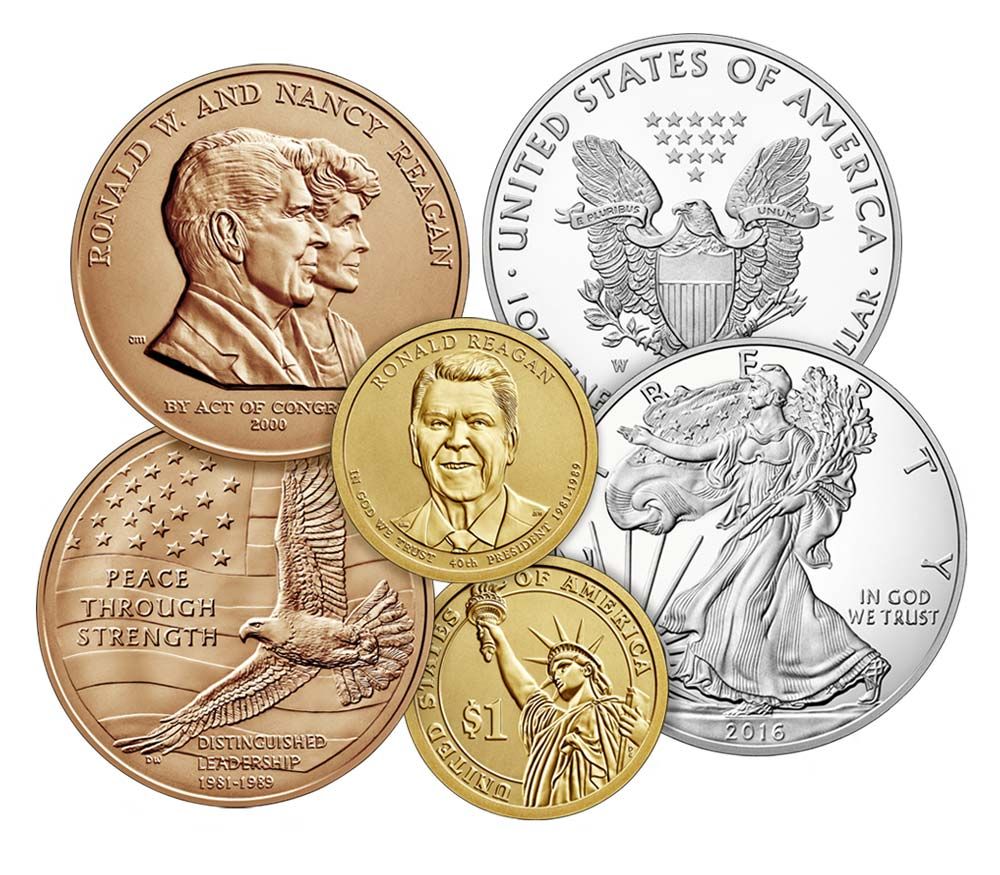2016 Coin & Chronicles Set - Ronald Reagan ANACS 70