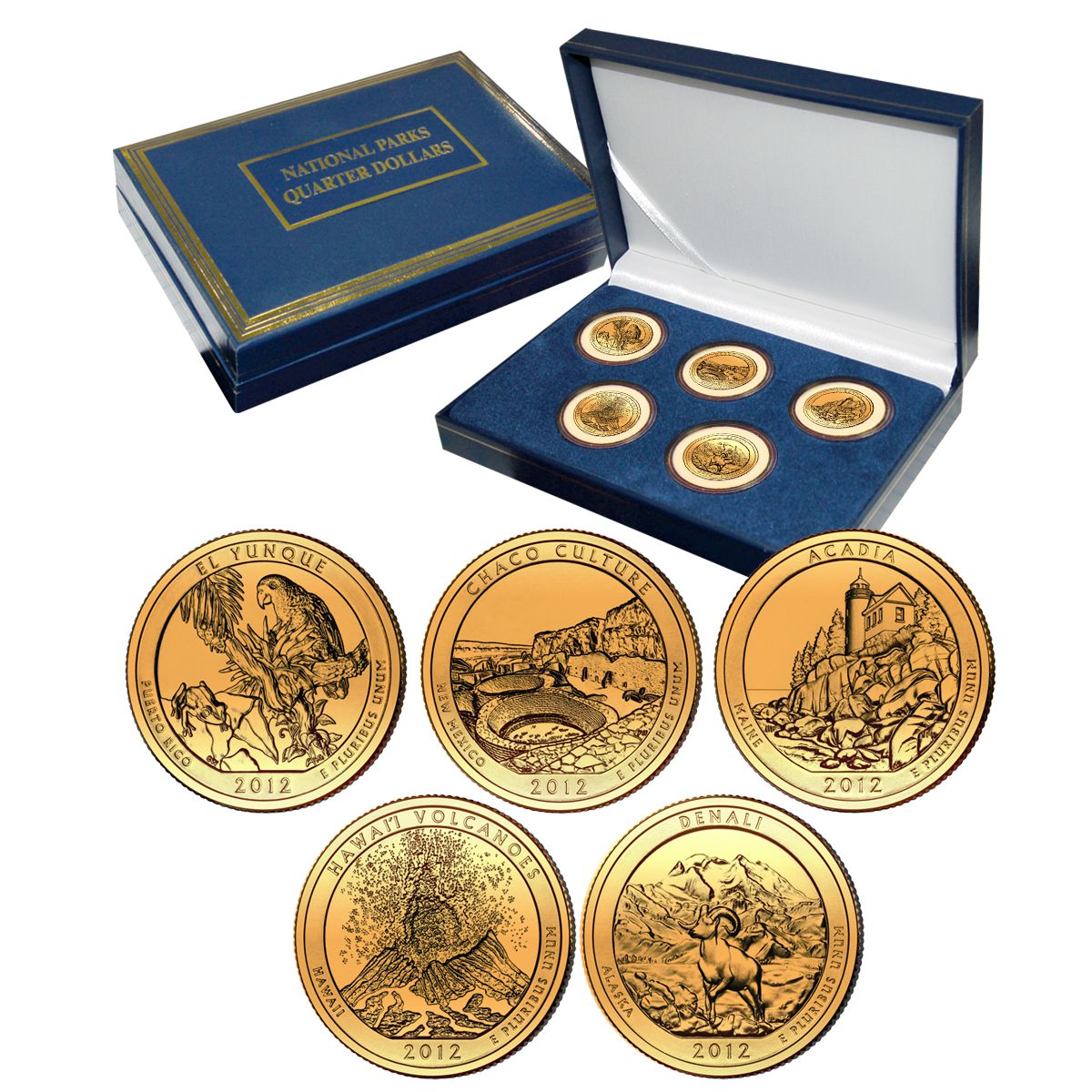 2012 America the Beautiful® National Parks Set- 24K Gold Plated