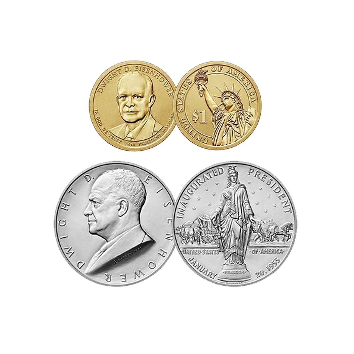 2015 Coin & Chronicles Set - Dwight D. Eisenhower ANACS 69