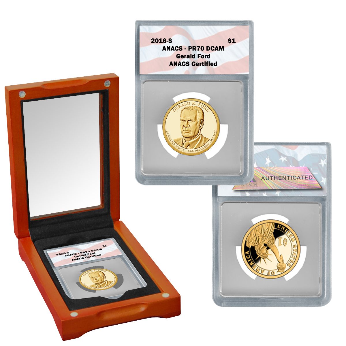 Gerald R. Ford Presidential Dollar PR70