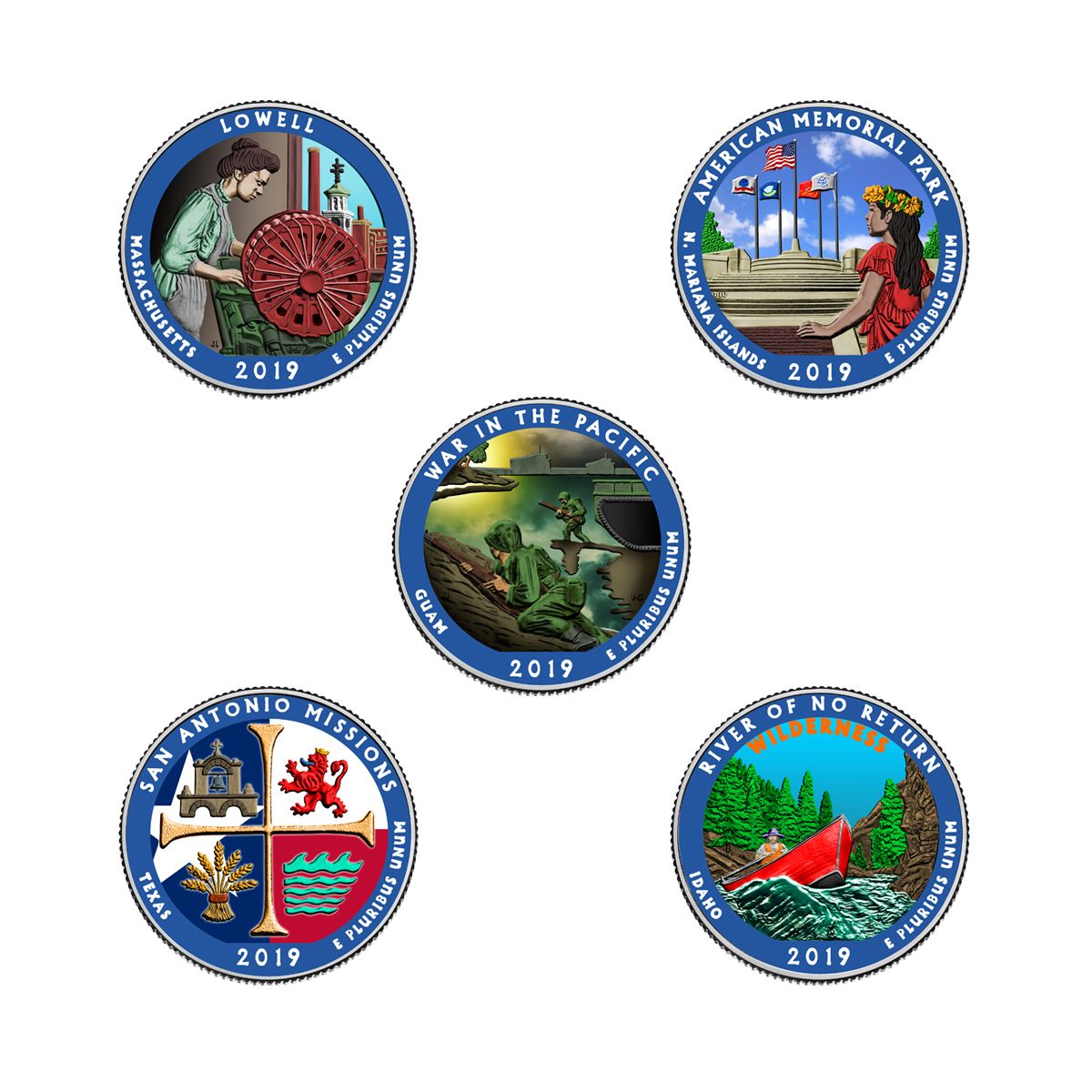2019 AMERICA THE BEAUTIFUL® NATIONAL PARKS SET - COLORIZED