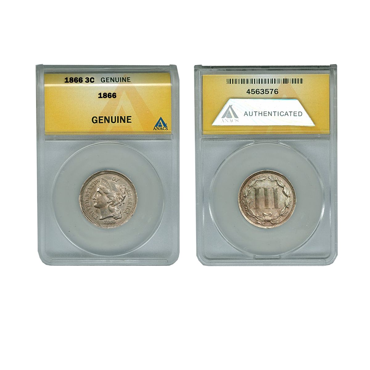 Three Cent Nickel ANACS Certified