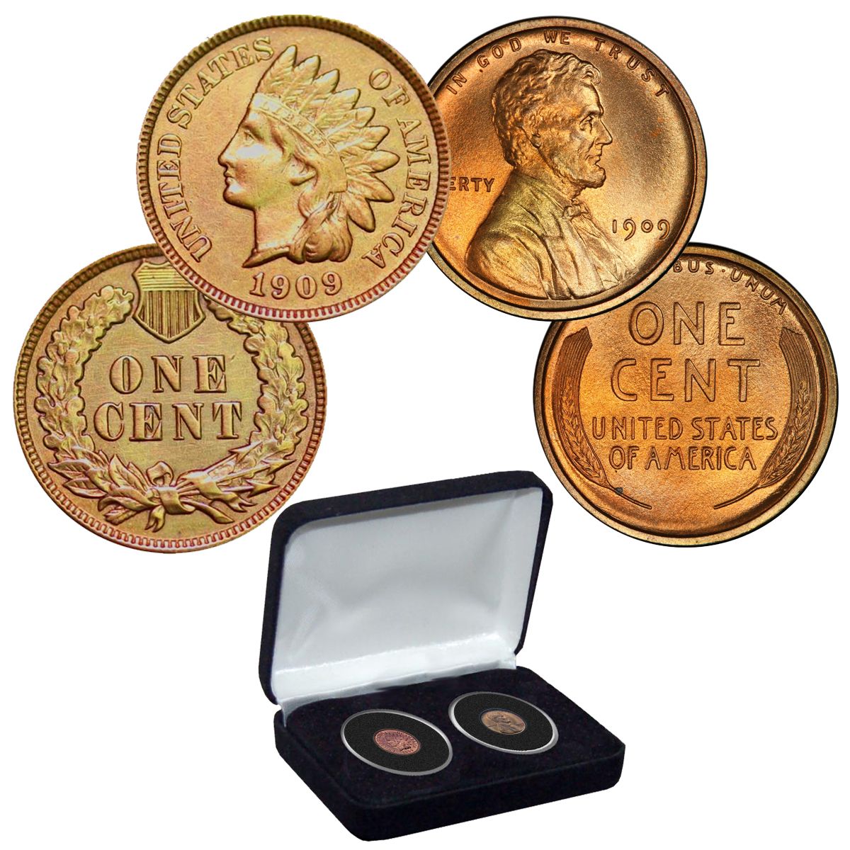 Double Dated Pennies - 1909