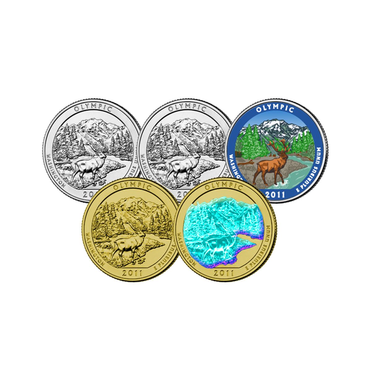 America the Beautiful® National Parks 5 Piece Quarter Washington