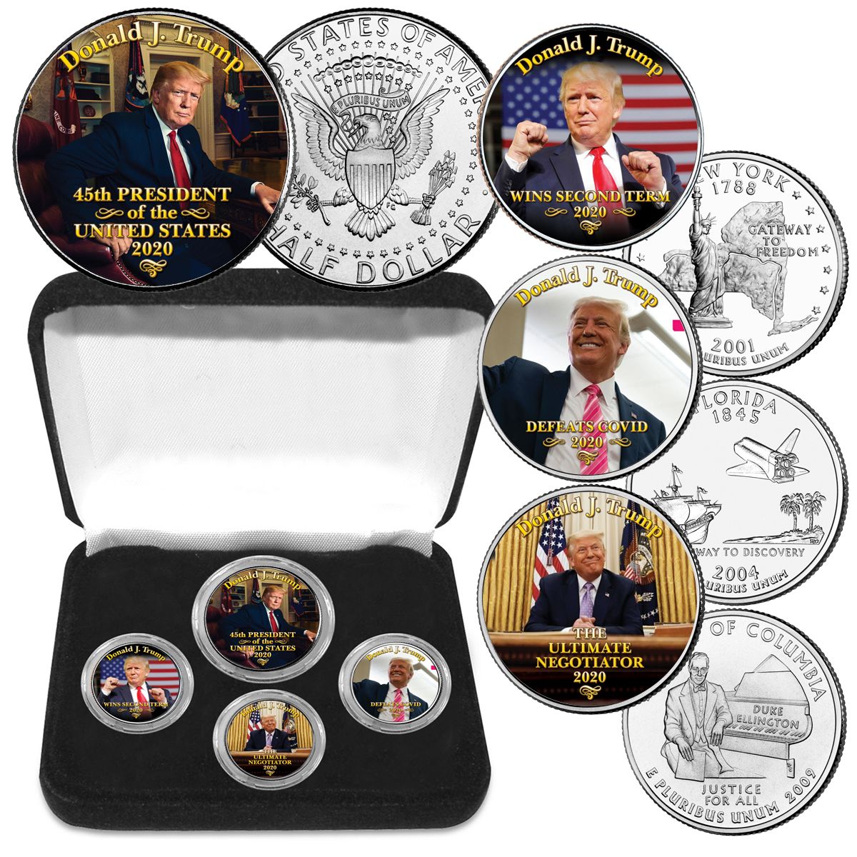 President Donald Trump 47th President 4 COIN SET