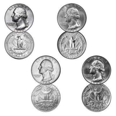 Four Decades of Washington Silver Quarters