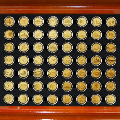 1999-2009 State and Territorial Quarters, Gold Plated, Boxed